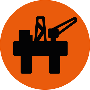 Oil & Gas - Oil Platform Icon Png - (351x351) Png Clipart Download