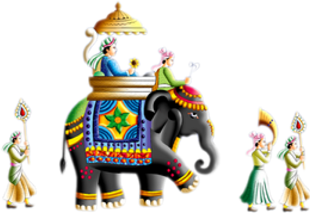 Photoshop Clipart Indian Shadi Colour - Indian Wedding Vector Png ...