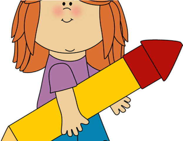 Child Clipart Pencil - Kid Write Png - (640x480) Png Clipart Download
