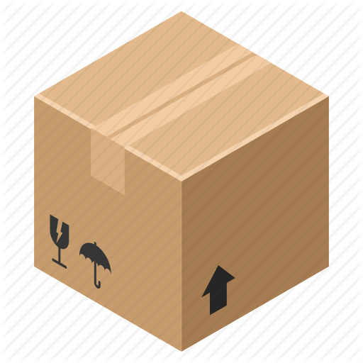 Clip Art Box, Cardboard, Carton, Delivery, Package, - Shipping Box Icon ...