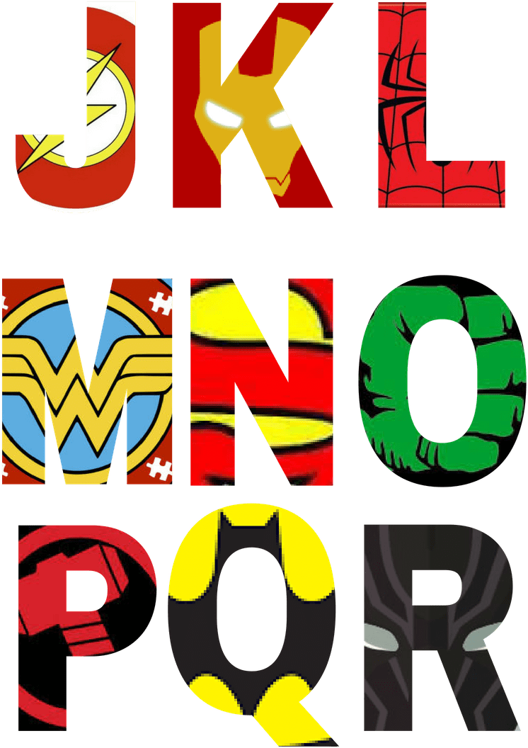 Superhero Lettering Printable - Free Printable Superhero Alphabet ...