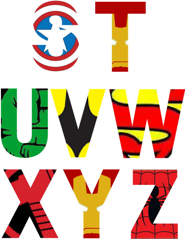 Free Printable Superhero Alphabet Letters - Free Printable Superhero ...
