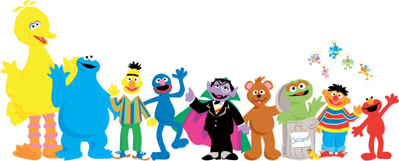 Sesame Street Characters Animation - Full Size PNG Clipart Images Download