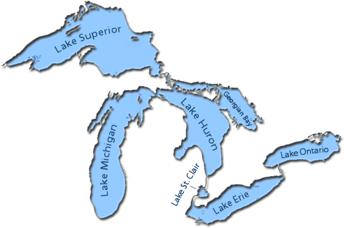 Great Lakes Map Clipart - Great Lakes Map Clipart - Full Size PNG ...