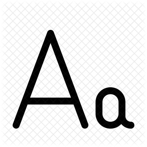 Letter Aa Clipart Black And White - Letter Aa Icon - (512x512) Png ...