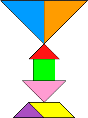 Tangram Cocktail Glass - Tangram - (420x420) Png Clipart Download