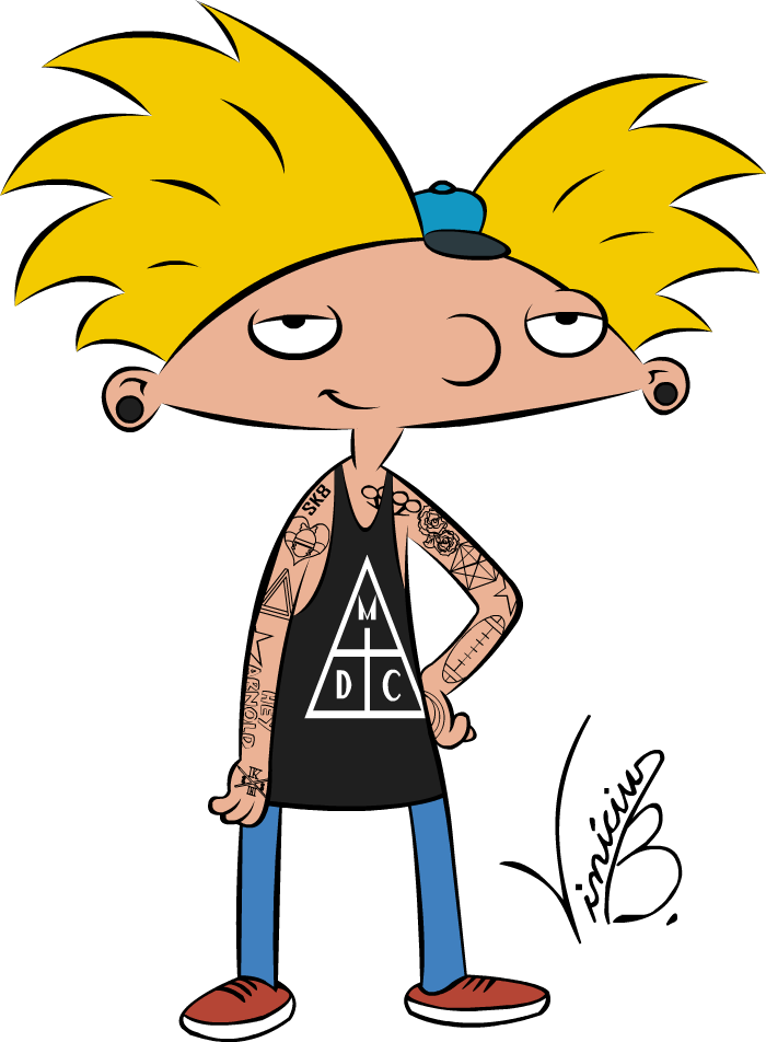 Old School Tattoo Hey Arnold By Mrdrawing - Hey Arnold - (700x952) Png ...