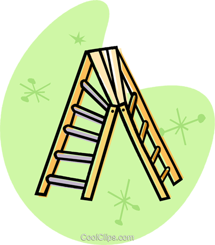Step Ladder Royalty Free Vector Clip Art Illustration - Step Ladder ...