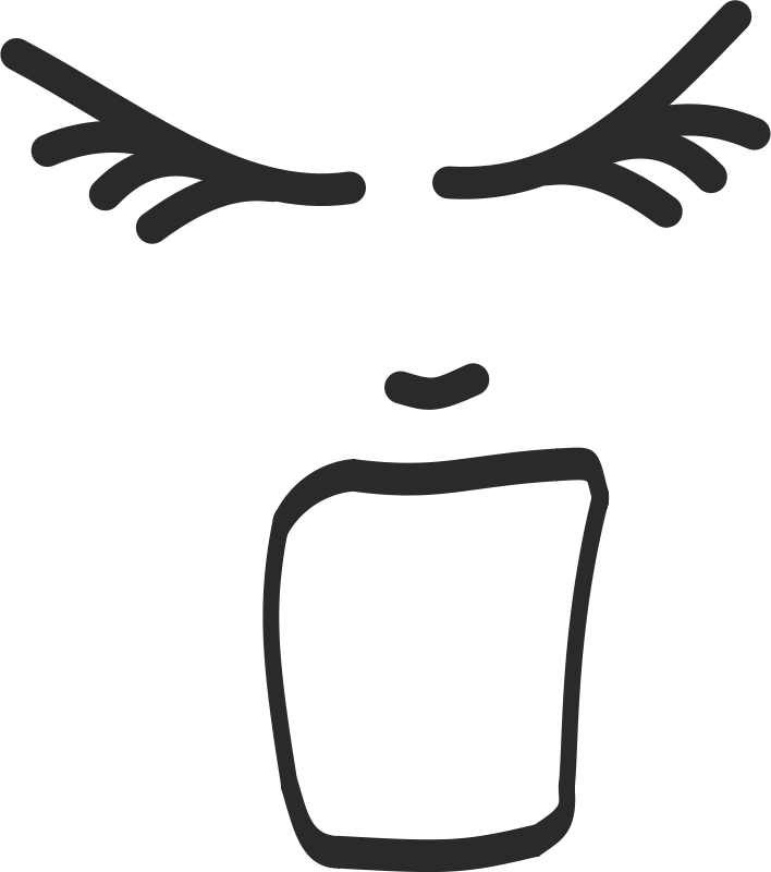 Screaming Line Art Drawing Face Crying - Screaming Line Art Drawing ...