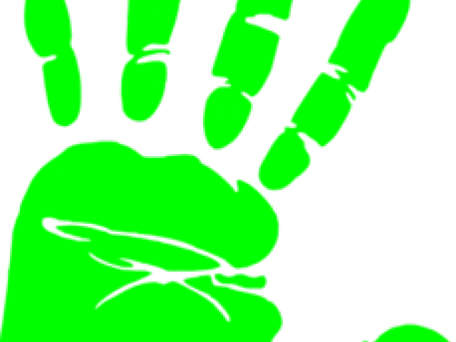 Handprint Clipart Green - Handprint Clipart Green - (640x480) Png ...