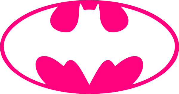 Pink Batman Logo Png - (600x316) Png Clipart Download