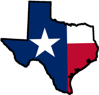 Texas Flag In Texas Shape - Full Size PNG Clipart Images Download