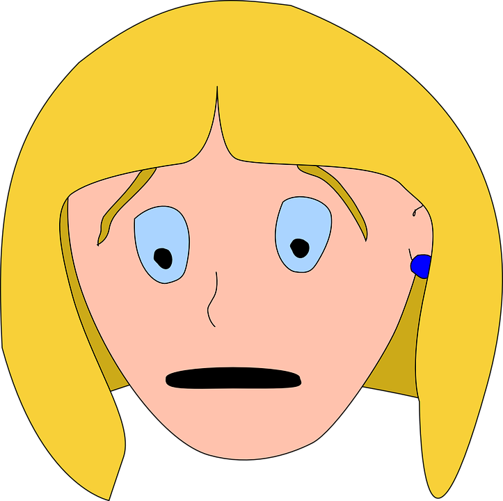 Scared Clip Art At Vector Clip Art Online Royalty - Afraid Face Girl ...