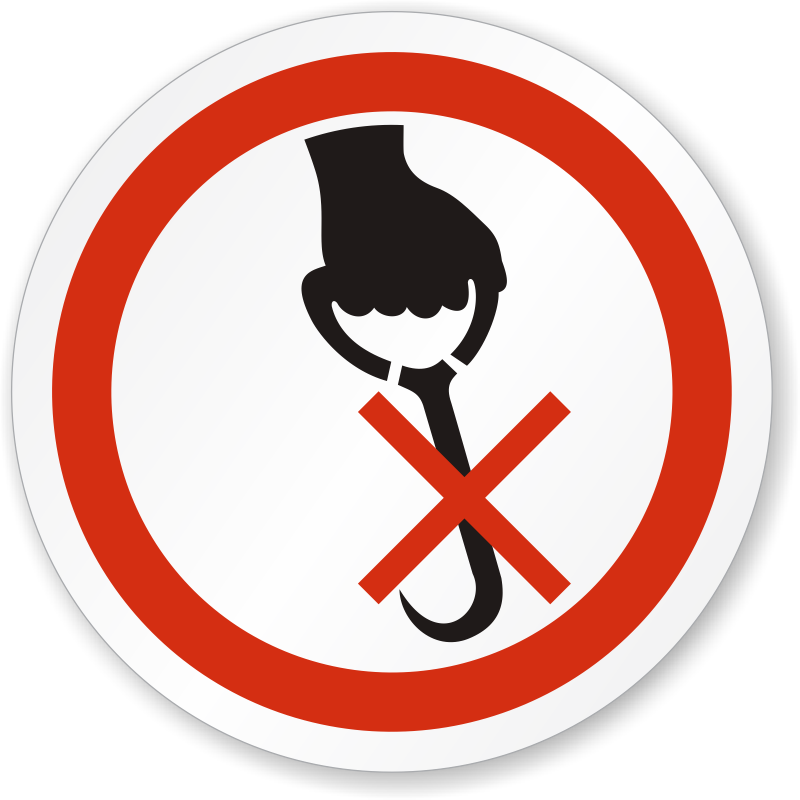 Do Not Use Hooks Iso Prohibition Circular Sign - Charing Cross Tube ...