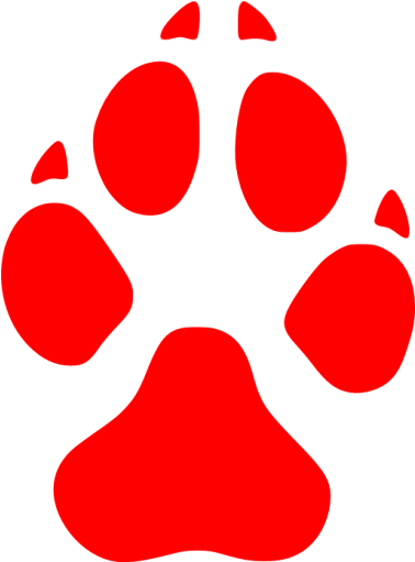 Red Footprints Dog Icon - Dog Footprint - (512x512) Png Clipart Download