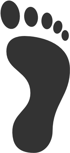 Footprint, Right Icon - Right Foot Print - (512x512) Png Clipart Download