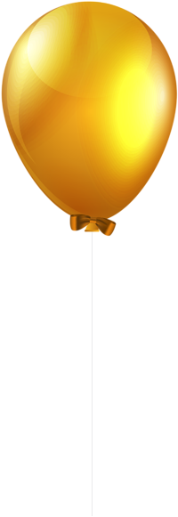 Yellow Single Balloon Png Clip Art Image - Single Balloon Png ...