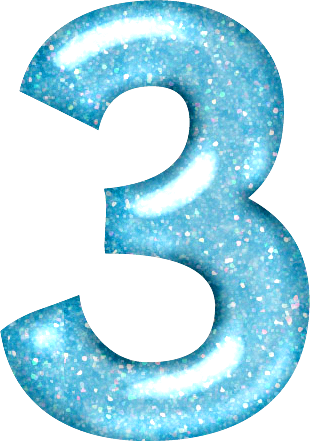 Blue Number 3 Clipart - Full Size PNG Clipart Images Download