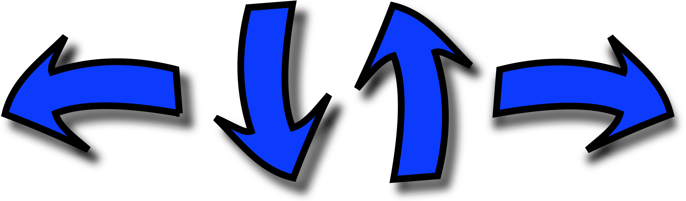 Illustration Of Blue Arrows - Arrows Directions Clip Art - (2400x725 ...