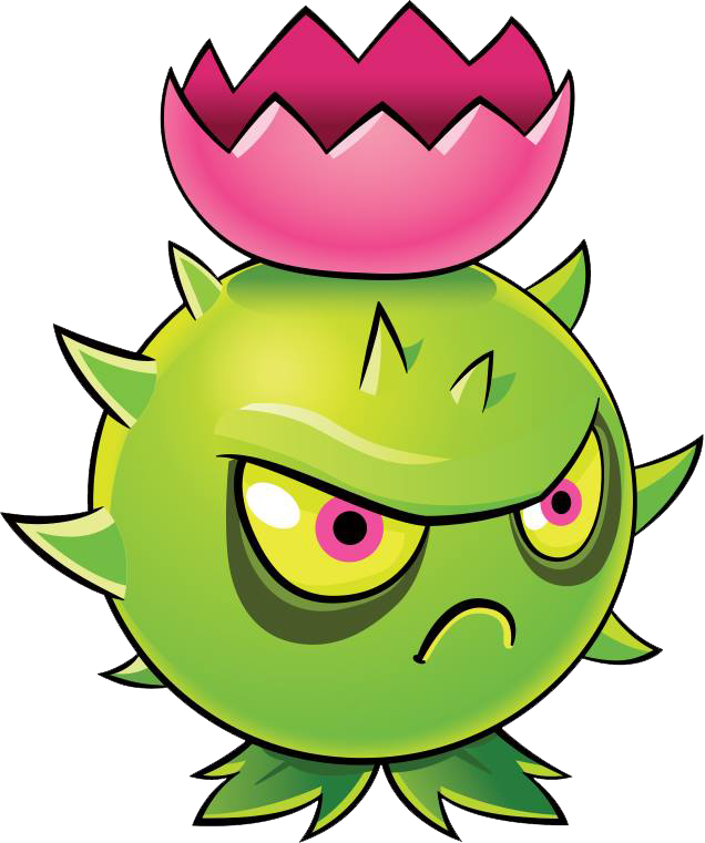 Homing Thistle Pvz - Pvz 2 Big Wave Beach Plants - (636x761) Png ...