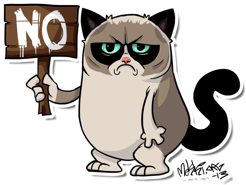 Grumpycat By Mekki On Deviantart - Grumpy Cat Cartoon - Full Size PNG ...