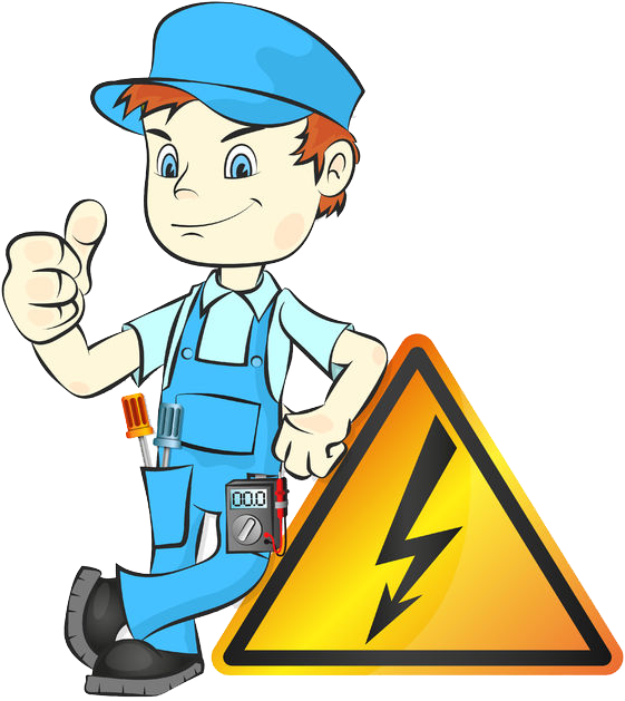 Electrical Safety Checks - Electrician Cartoon - Full Size PNG Clipart ...