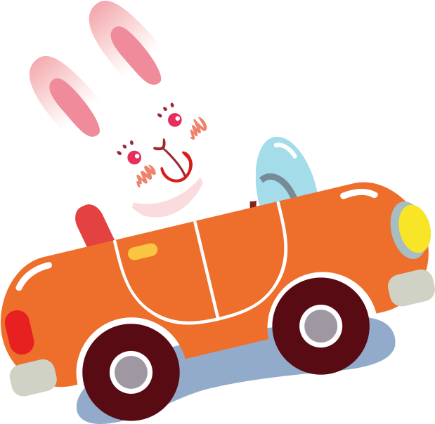 Cartoon Clip Art Painted Orange Bunny - Cartoon Clip Art Painted Orange ...