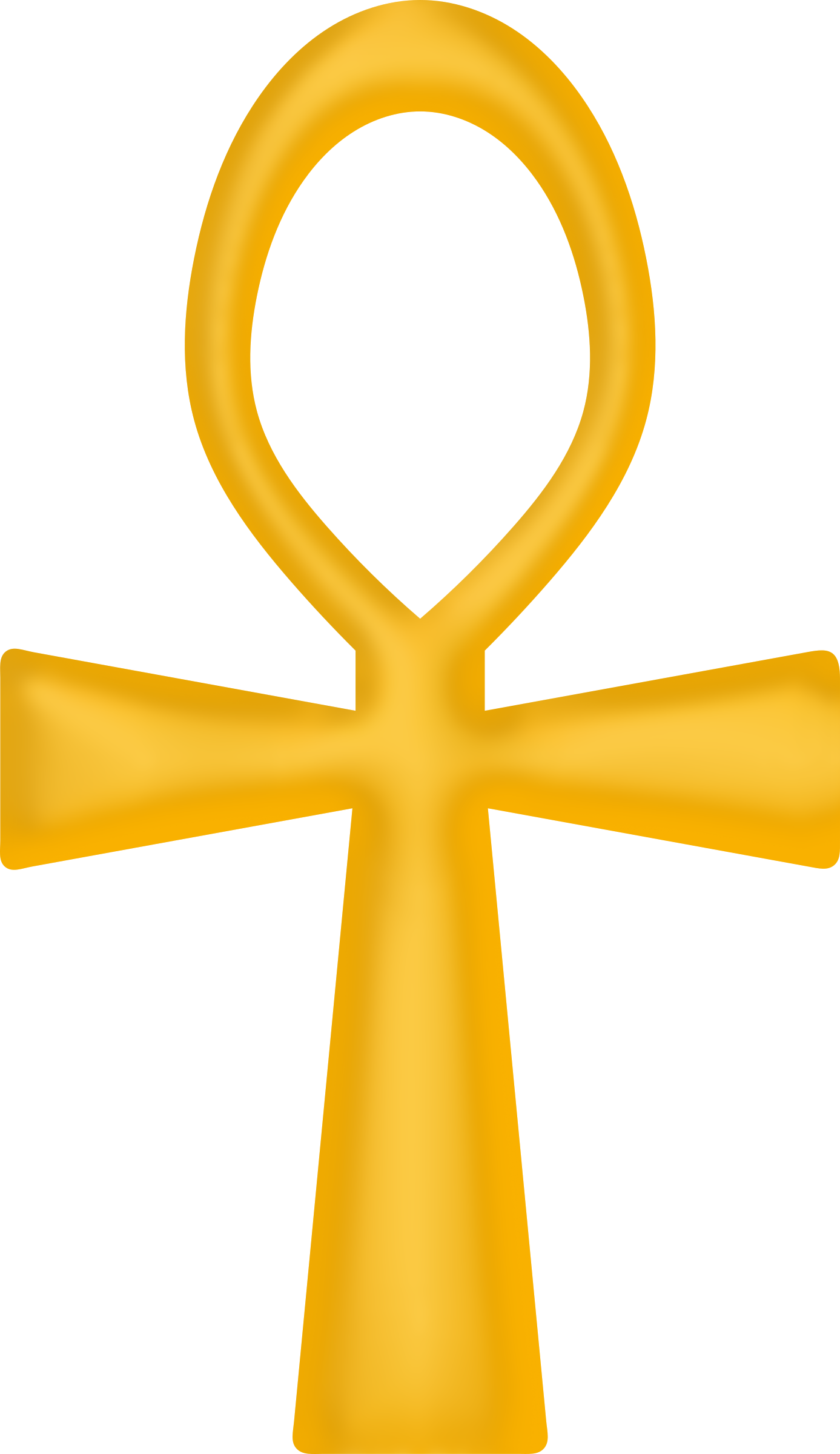 Ancient Egypt Ankh Symbol Clip Art - Golden Ankh Png - (1387x2400) Png ...