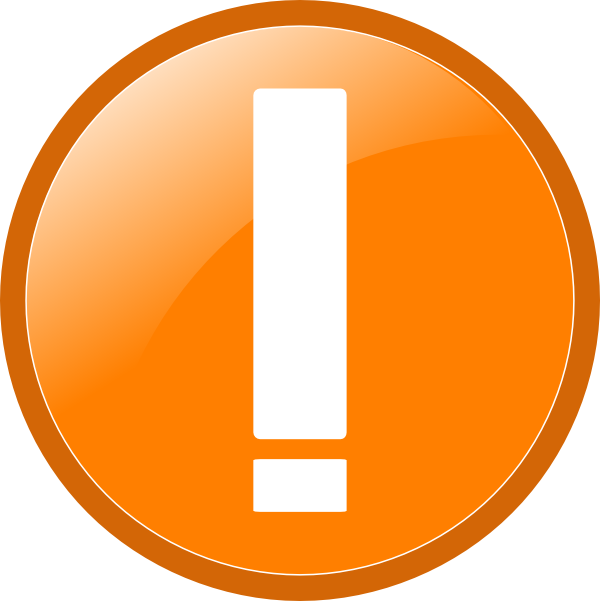 Warning Icon Clip Art At Clker - Warning Icon Orange - Full Size PNG ...
