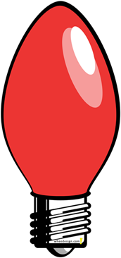 Red Christmas Tree Light Bulb - Blue Christmas Tree Light Bul Oval ...