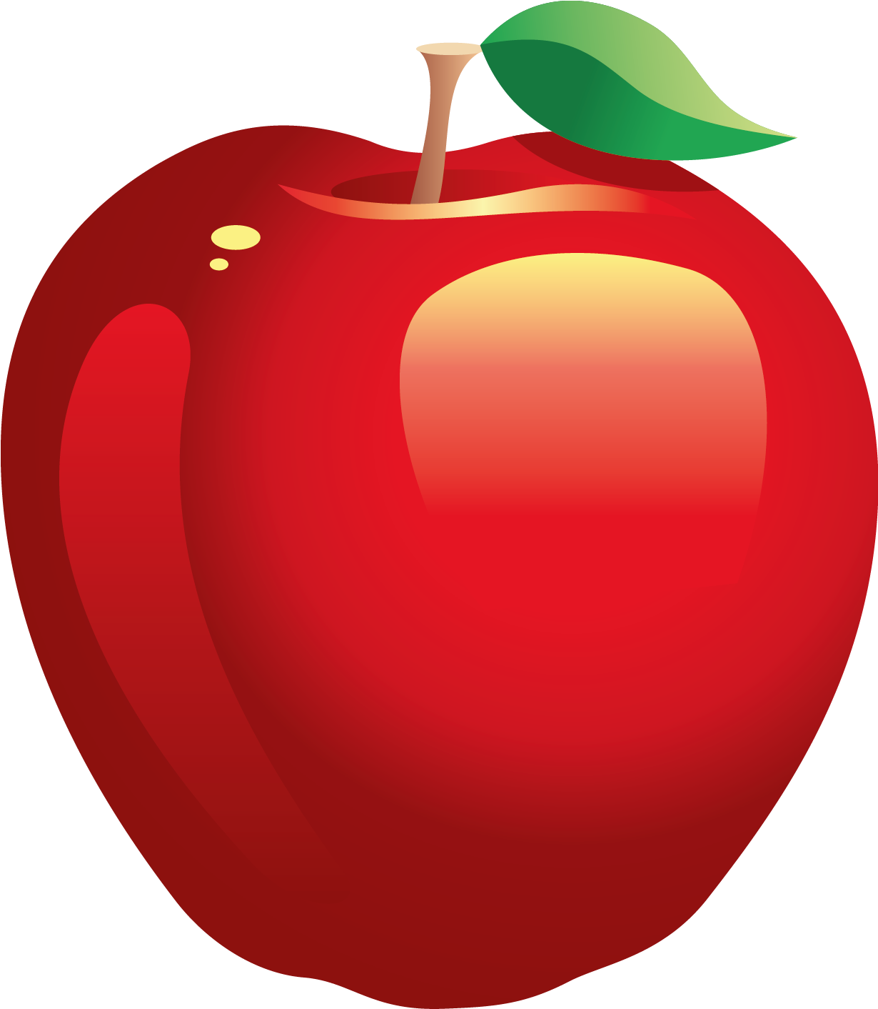 Large Painted Red Apple Png Clipart - Transparent Background Apple Clip ...