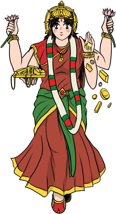 Lakshmi Devi By Vachalenxeon - Deviantart - (774x1032) Png Clipart Download
