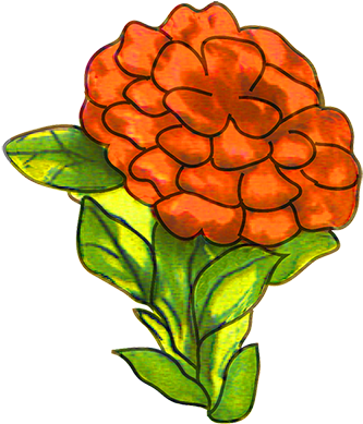 Flower Images Red Flower - Red Orange Flower Drawing - Full Size PNG ...