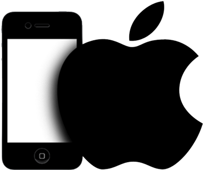 Iphone Apple Png Image - Iphone 5 Logo Png - (431x358) Png Clipart Download