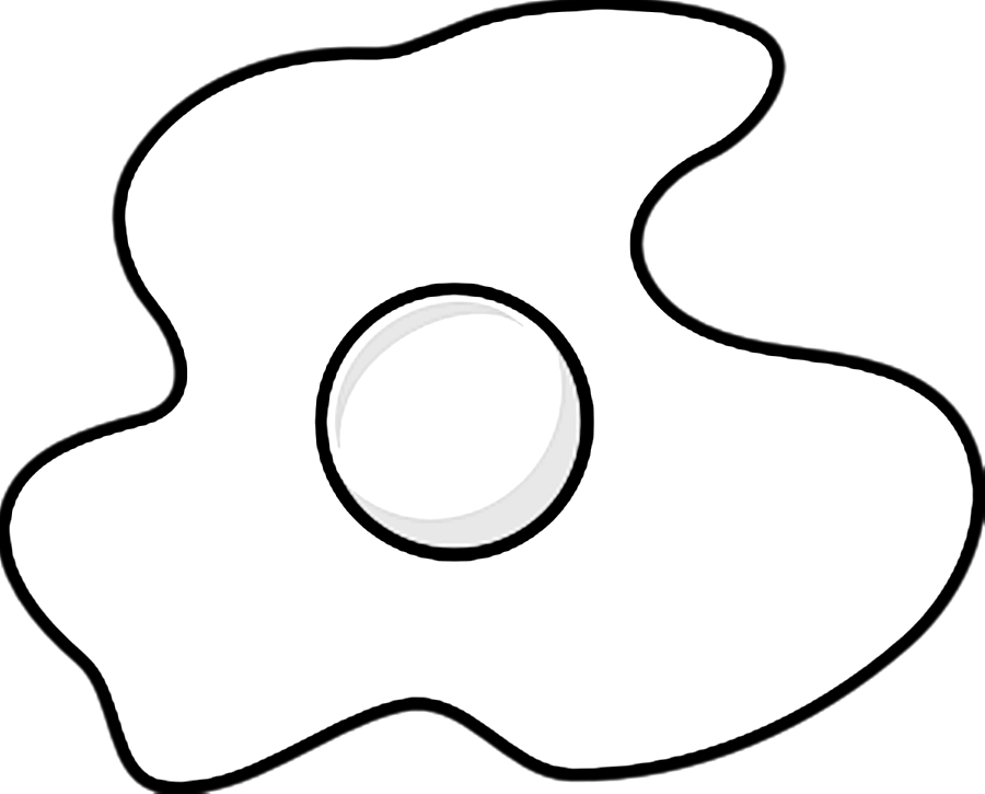 Fried Egg Coloring Page Vise Book Colouring Xanthochroi - Fried Egg ...