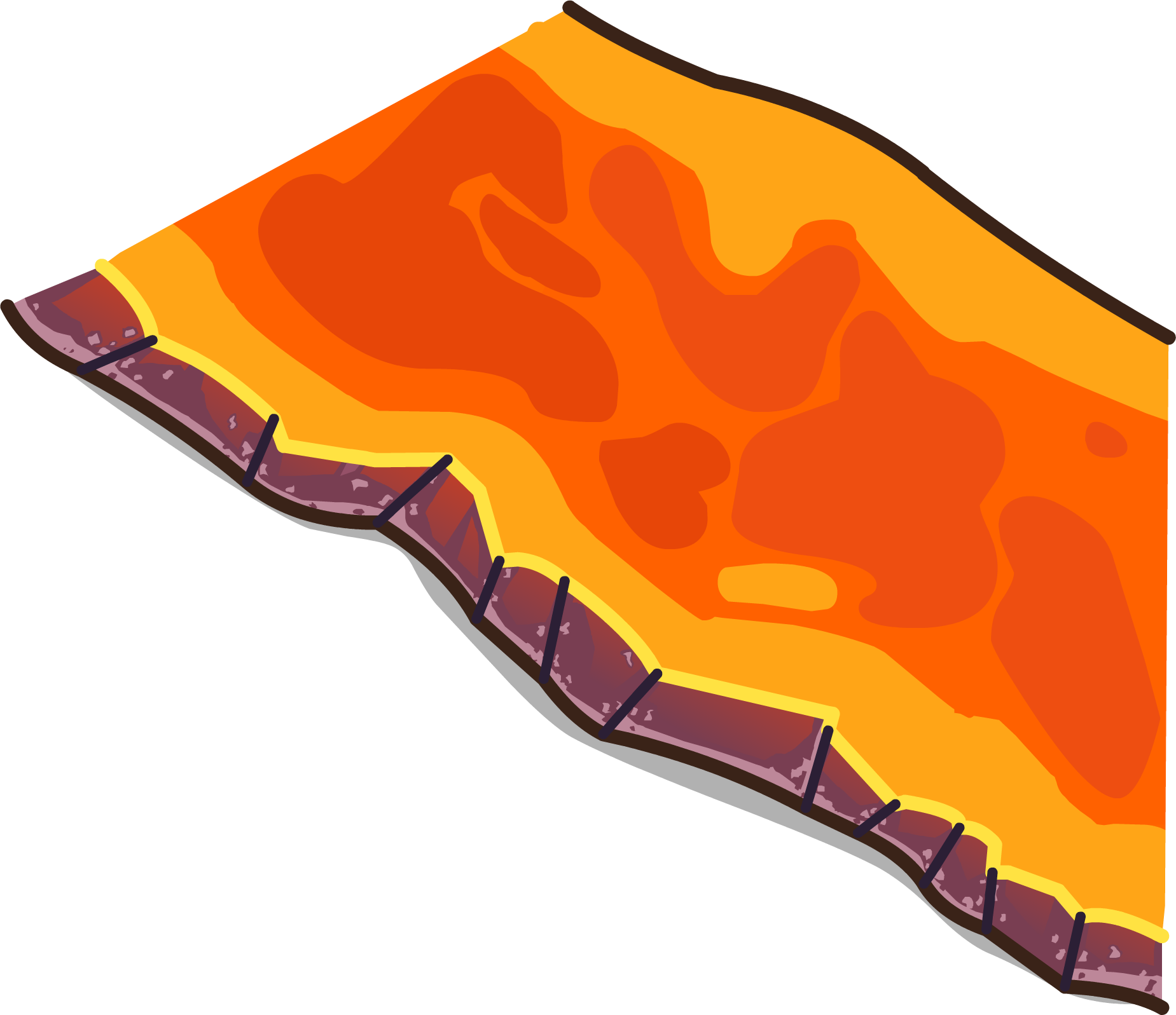 Lava Flow Sprite 006 - Lava Flow Sprite 006 - (1849x1597) Png Clipart ...