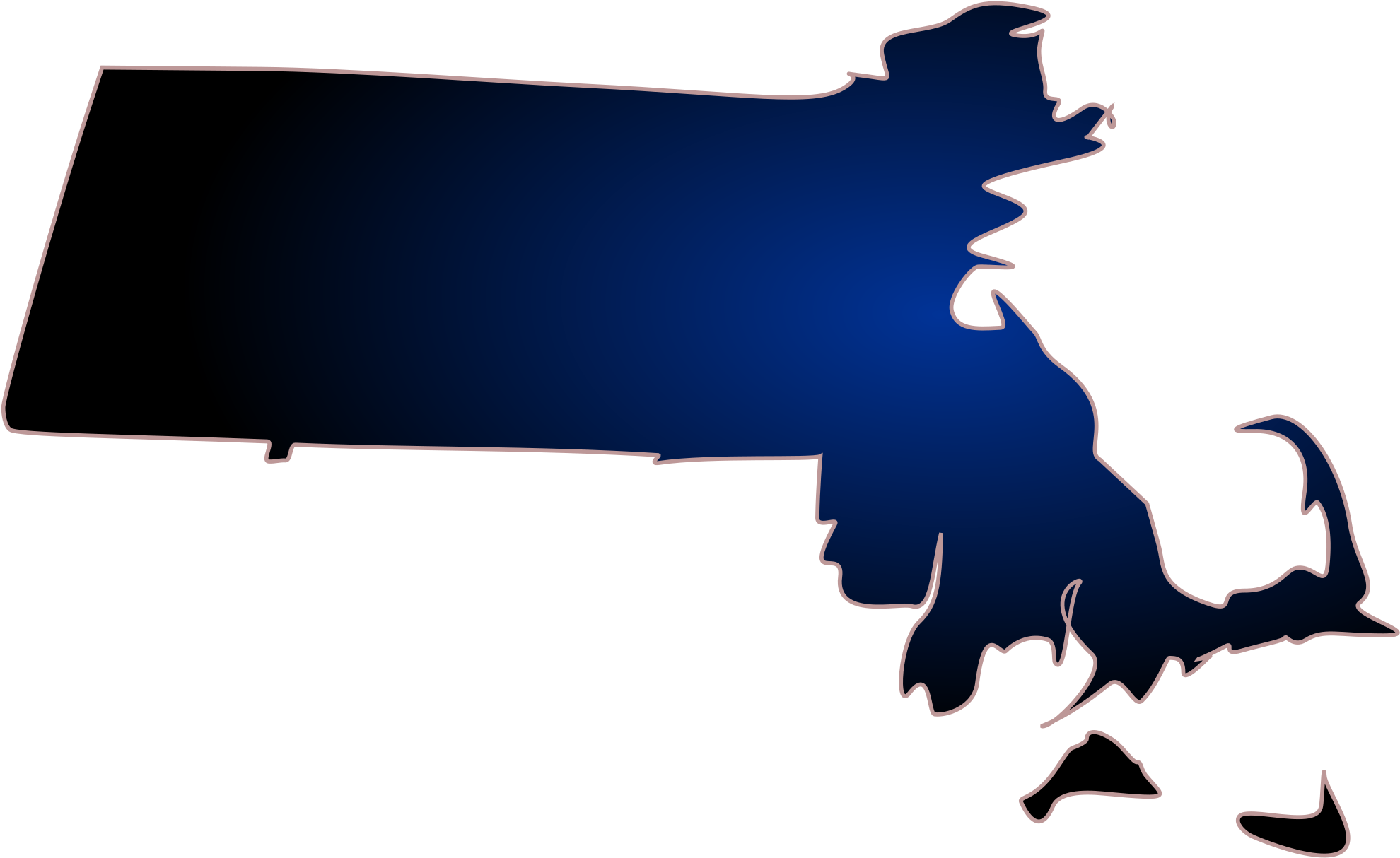 Massachusetts - Clipart - Massachusetts Thin Blue Line - Full Size PNG ...