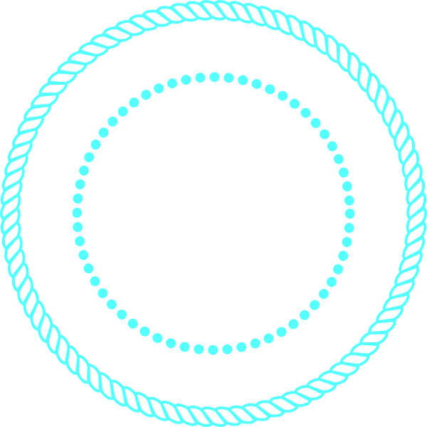 Blue Rope Circle Frame Clip Art - Circle Rope Frame Vector - Full Size ...