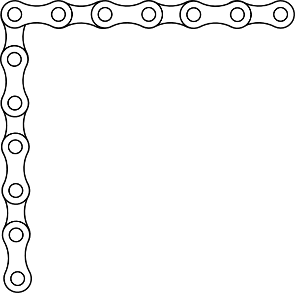 Chain Link Border Clipart - Bike Chain Link Drawing - Full Size PNG ...
