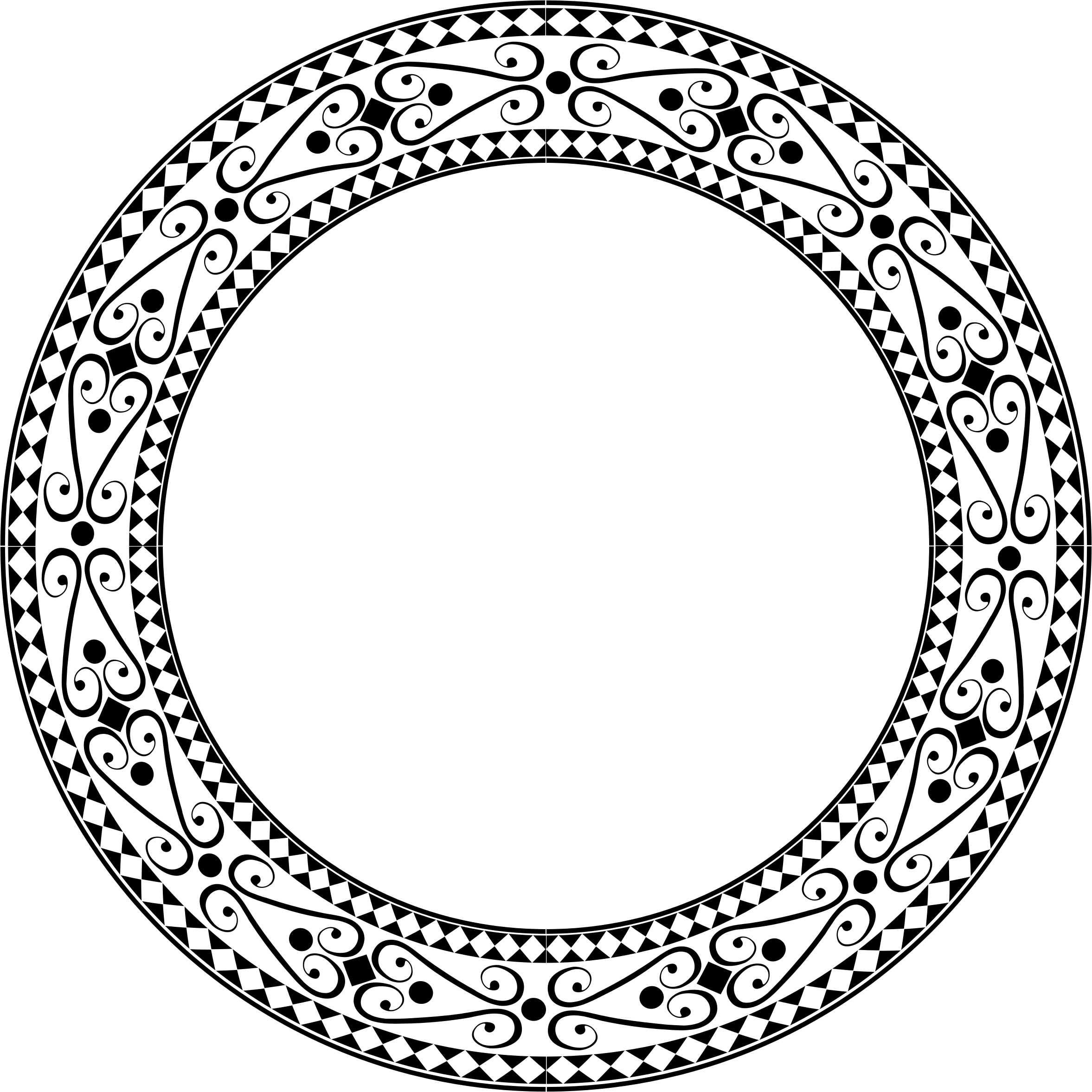 Ornamental Round Frame Large - Decorative Circle Frame Png - Full Size ...