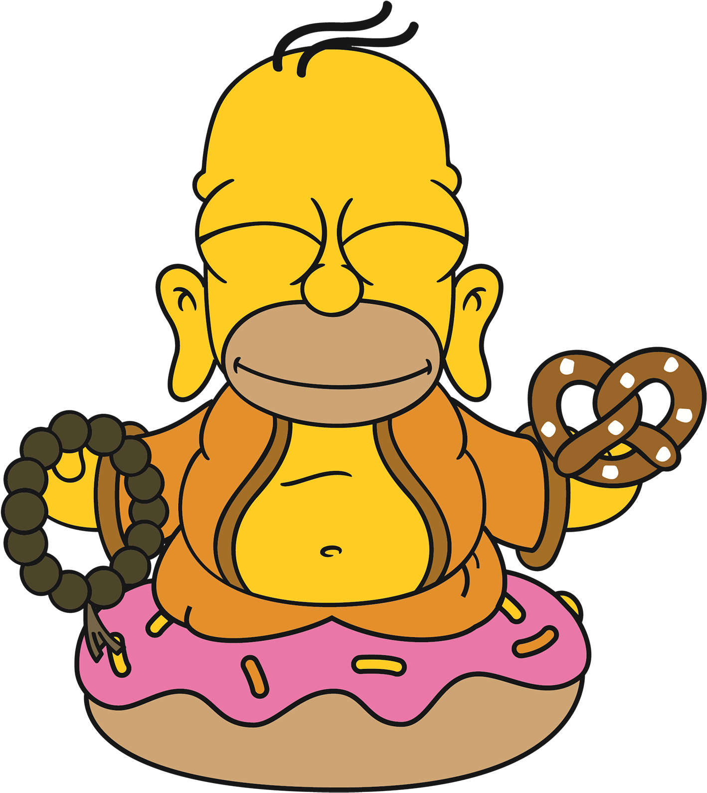 Kidrobot Homer Buddha - Kidrobot Homer Buddha - Full Size PNG Clipart ...