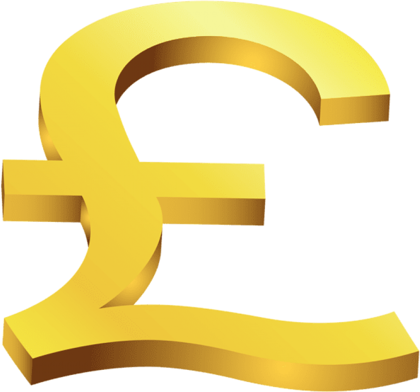 Free Png Download Gold British Pound Transparent Clipart - Free Png ...