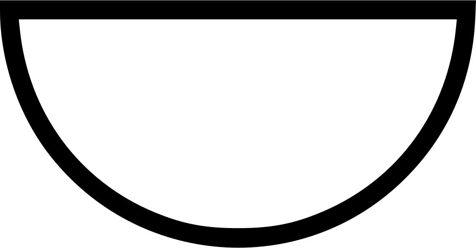 Semi Circle Line Drawing - (980x510) Png Clipart Download