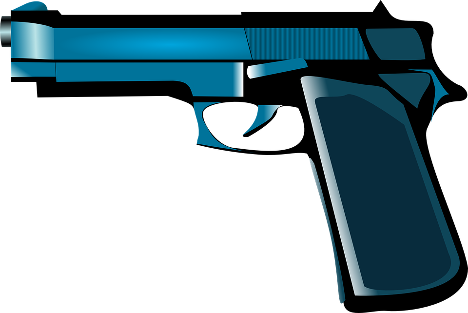 Pistol Clipart Glock - Cartoon Gun No Background - Full Size PNG ...