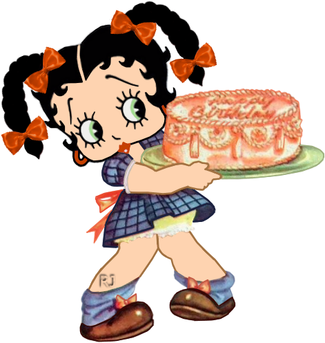 Birthday Cake Little Betty - Betty Boop Name Magnet - (525x516) Png ...