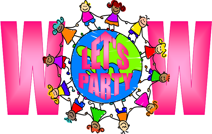 Wow Let's Party Clipart - Wow Party - (728x462) Png Clipart Download