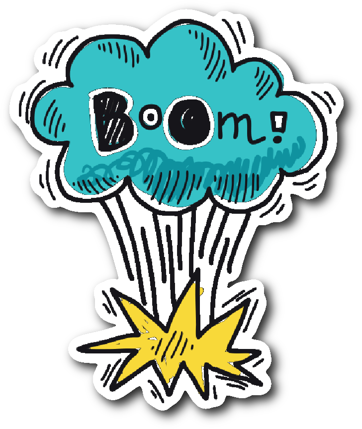 Hand Drawn Comic Book Speech Balloon Stickers - Hand Drawn Comic Png ...