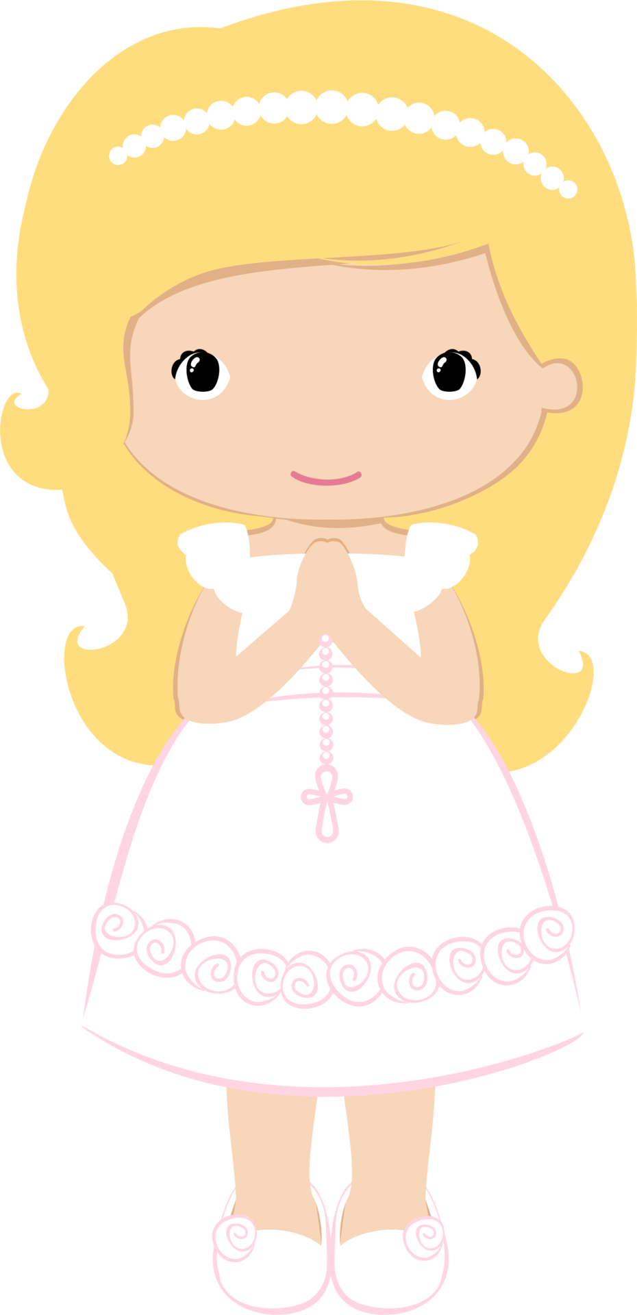 Girls In Their First Communion Clip Art - Confirmation Girl Clip Art ...