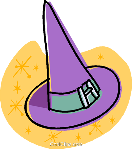 Witches Hat Royalty Free Vector Clip Art Illustration - Hat - (427x480 ...