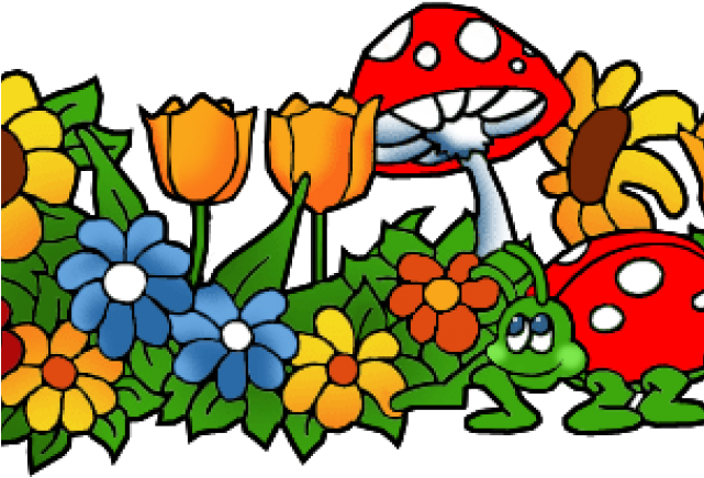 Spring Flowers Clipart - Flower Garden Clip Art - Full Size PNG Clipart ...